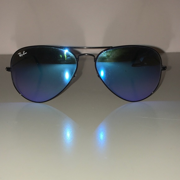Ray-Ban | Accessories | Mirrored Blue Gradient Ray Ban Sunglasses ...
